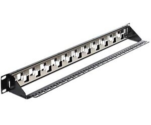 DeLock Keystone Patchpanel 19" 24-Port abgestuft, schwarz (43278) ab 18 ...