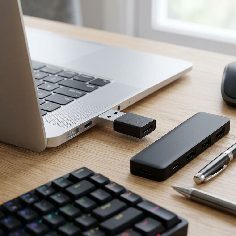Blue Star Adaptateur USB-C femelle vers USB-A 3.0 mâle 5Gbps, noir (ADA ...