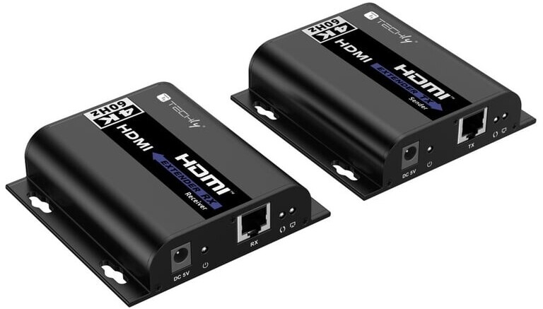 Techly IDATA EXTIP-483 HDMI-Extender 4K 60Hz über Cat.6 bis 120m mit IR ...