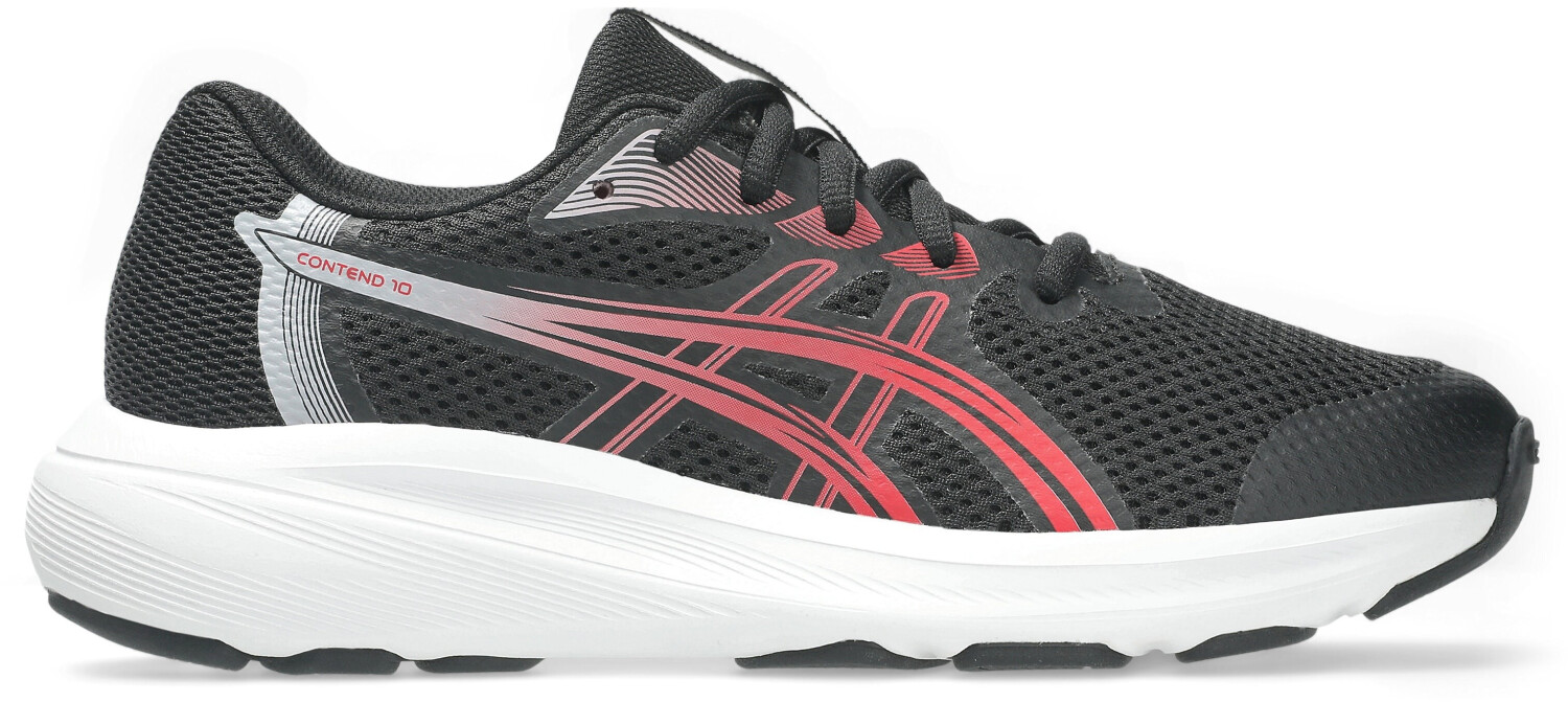 Asics GEL-CONTEND 10 GS Running Shoe for Kids & Juniors black/speed red ...