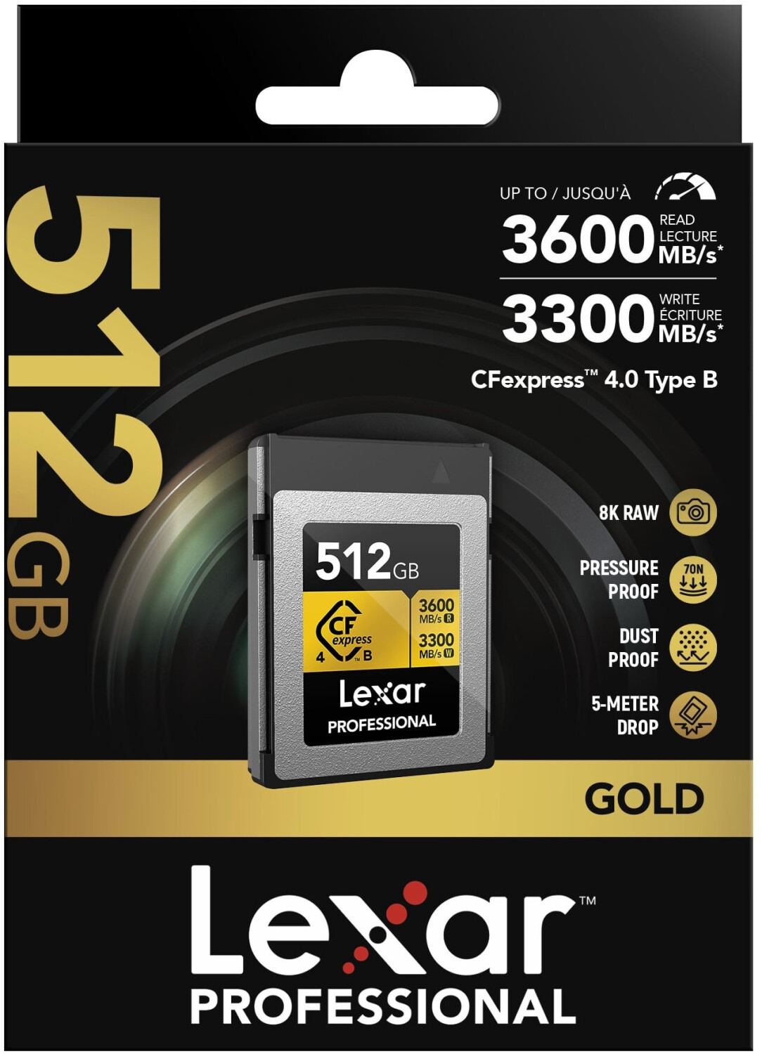 Lexar Gold Pro CFexpress 4.0 Type B 3600MB/s 256GB au meilleur prix sur ...