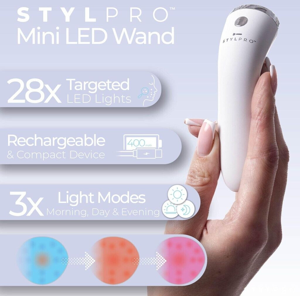 StylPro Mini LED Wand Blaue Lichttherapie Akne 28 LEDs ab 24,83 ...
