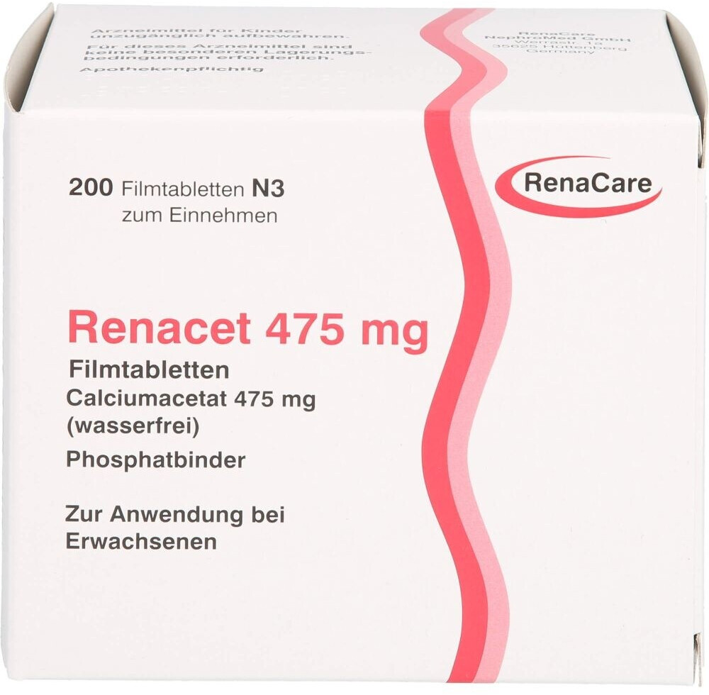 Renacet 475 mg Tabletten (200 Stk.) ab € 10,40 | Preisvergleich bei ...