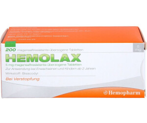 Hemolax 5 mg Tabletten (200 Stk.) ab 9,40 € | Preisvergleich bei idealo.de