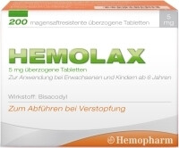 Hemolax 5 mg Tabletten (200 Stk.) ab € 5,60 | Preisvergleich bei idealo.at