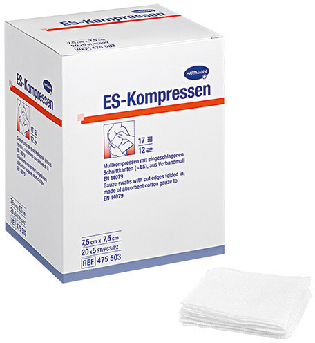 Hartmann ES Kompressen Steril 10 x 10 cm 8fach (25 x 2 Stk.) ab 2,89 ...