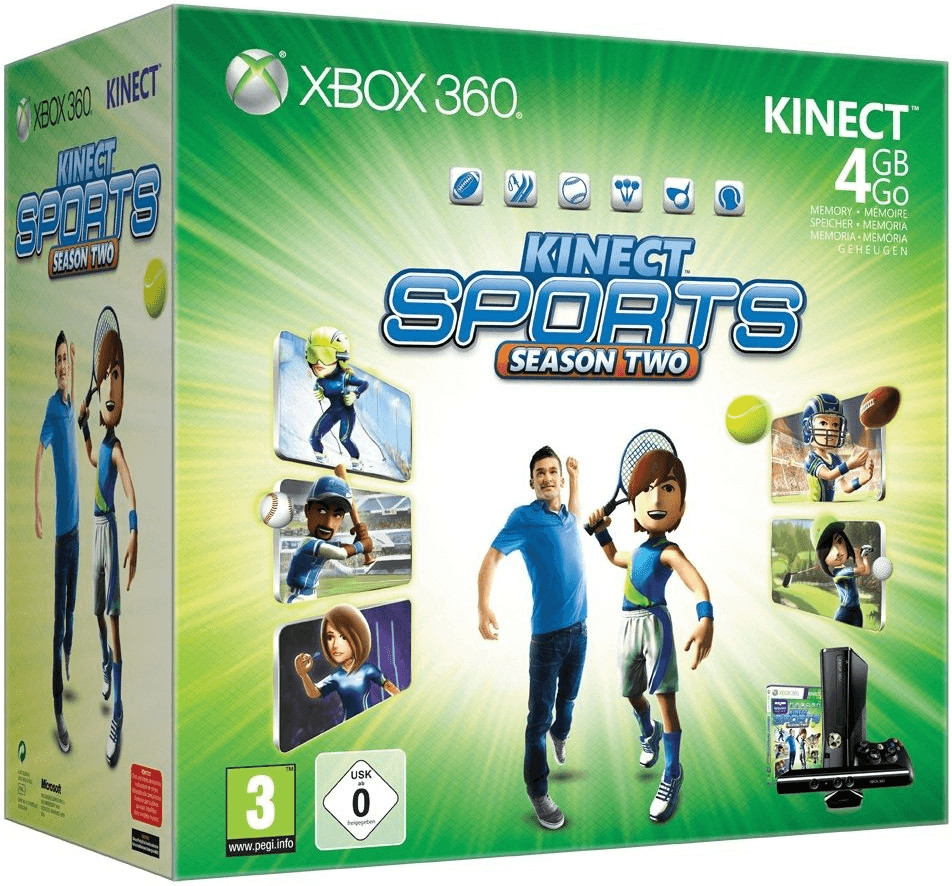 Microsoft Xbox 360 S 4 Go + Kinect Adventures + Kinect Sports Saison 2 ...