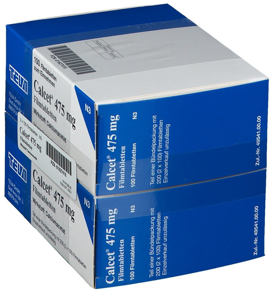 Calcet 475 mg Filmtabletten (200 Stk.) ab 9,82 € | Preisvergleich bei ...