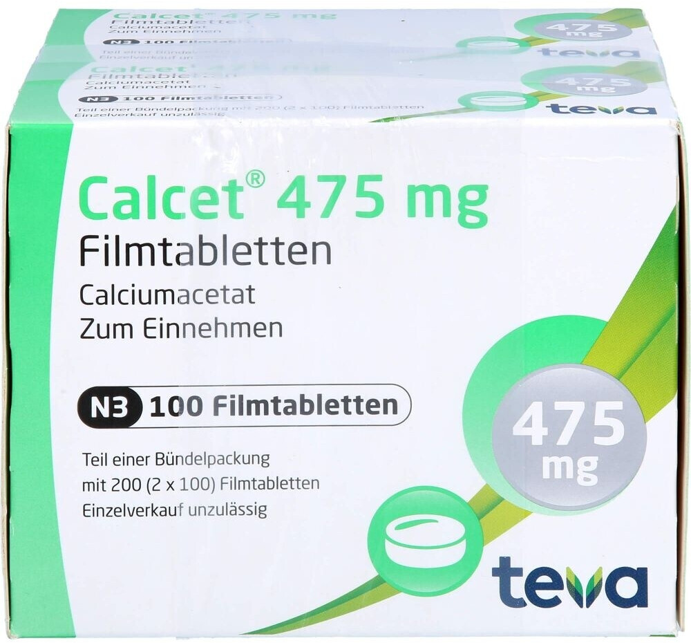 Calcet 475 mg Filmtabletten (200 Stk.) ab 9,82 € | Preisvergleich bei ...