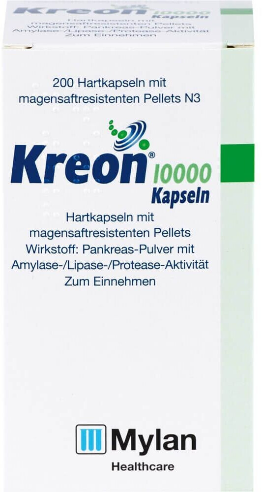 Kreon 10000 Kapseln (200 Stk.) ab 43,10 € | Preisvergleich bei idealo.de