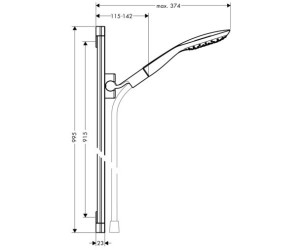 Hansgrohe PuraVida Unica Set 0,90 m (Chrom, 27853000) ab 310,92 ...
