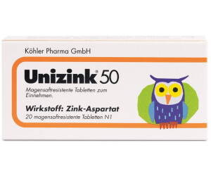 Unizink 50 Tabletten magensaftresistent (20 Stk.) ab 3,27 ...