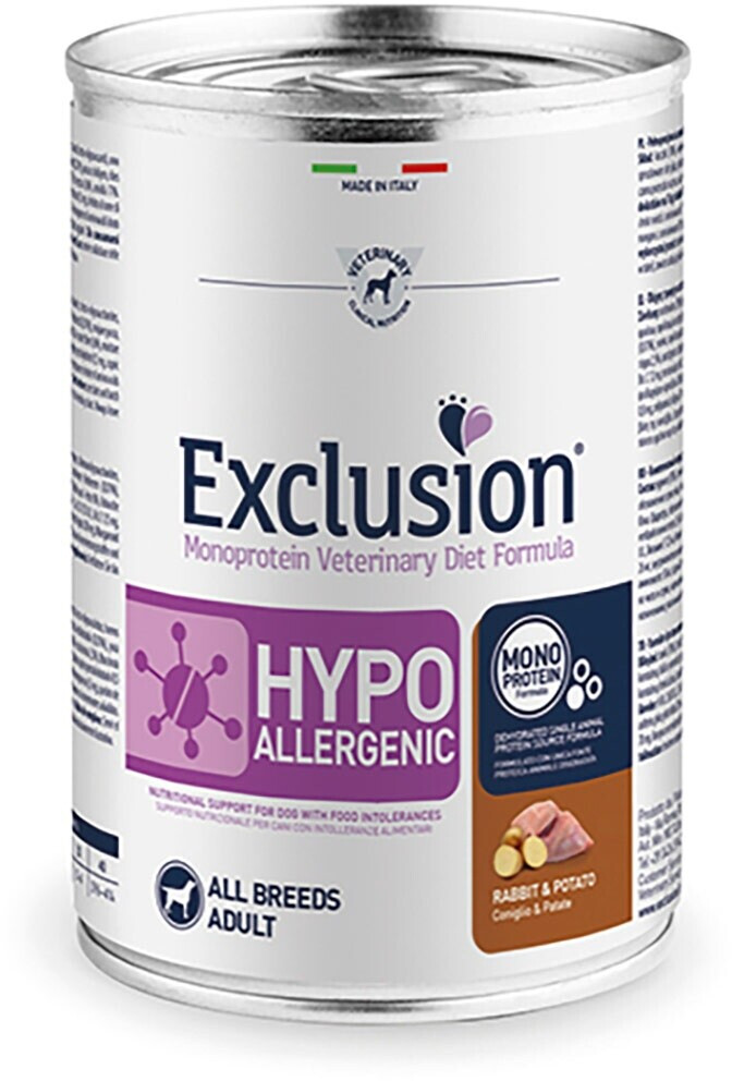 Exclusion Cane Hypoallergenic Adult All Breed Coniglio & Patate (400 g) a € 3,49 (oggi ...