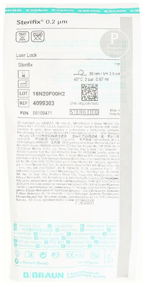 B. Braun Sterifix Infusionsfilter 0,2 µm ab € 7,27 | Preisvergleich bei ...