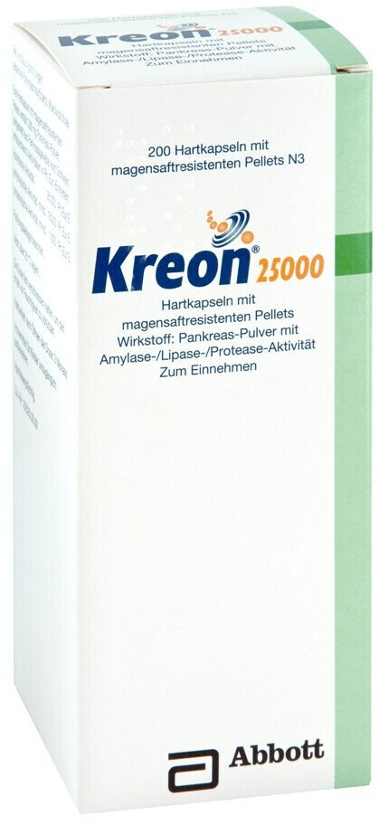 Kreon 25000 Kapseln (200 Stk.) ab 83,80 € | Preisvergleich bei idealo.de