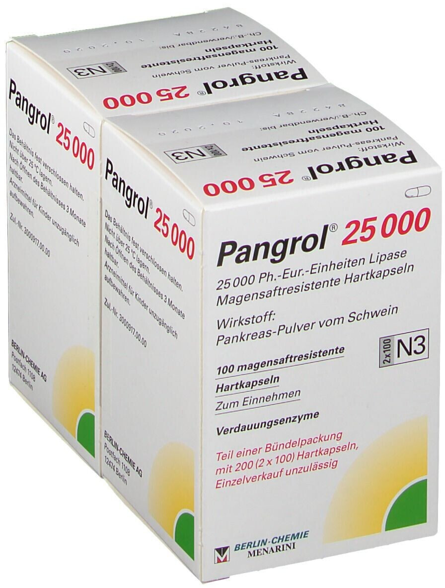 Pangrol 25000 Kapseln (200 Stk.) ab 64,81 € | Preisvergleich bei idealo.de