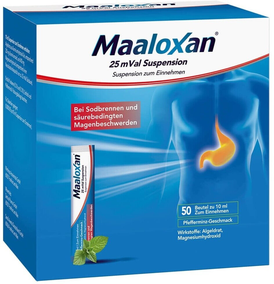 Maaloxan 25 mVal Suspension (50 x 10 ml) ab 22,88 € (Mai 2024 Preise ...