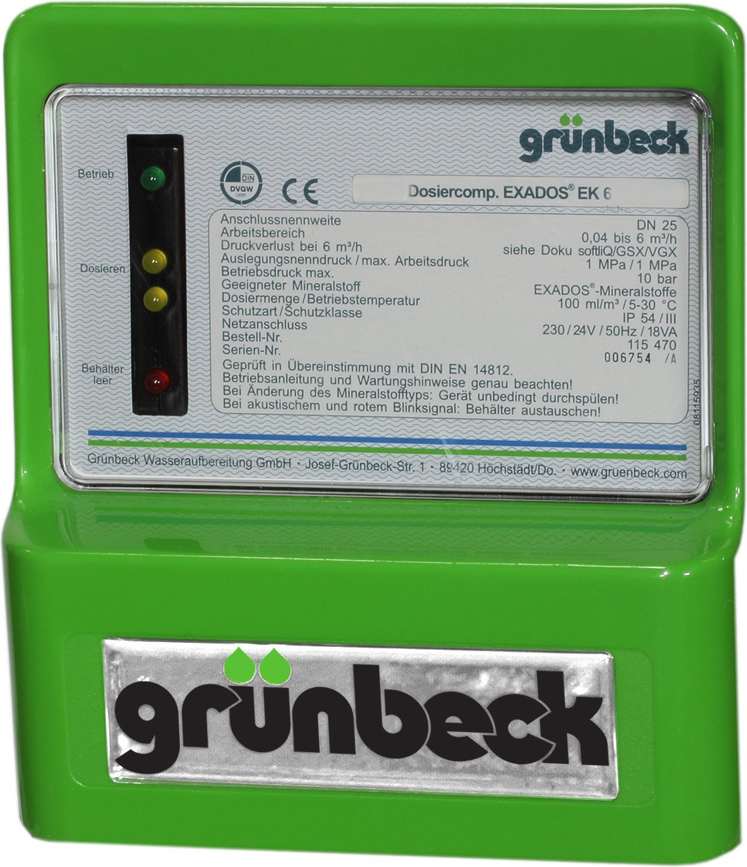 Grünbeck Dosiercomputer Exados EK 6 ab 603,80 € | Preisvergleich bei ...