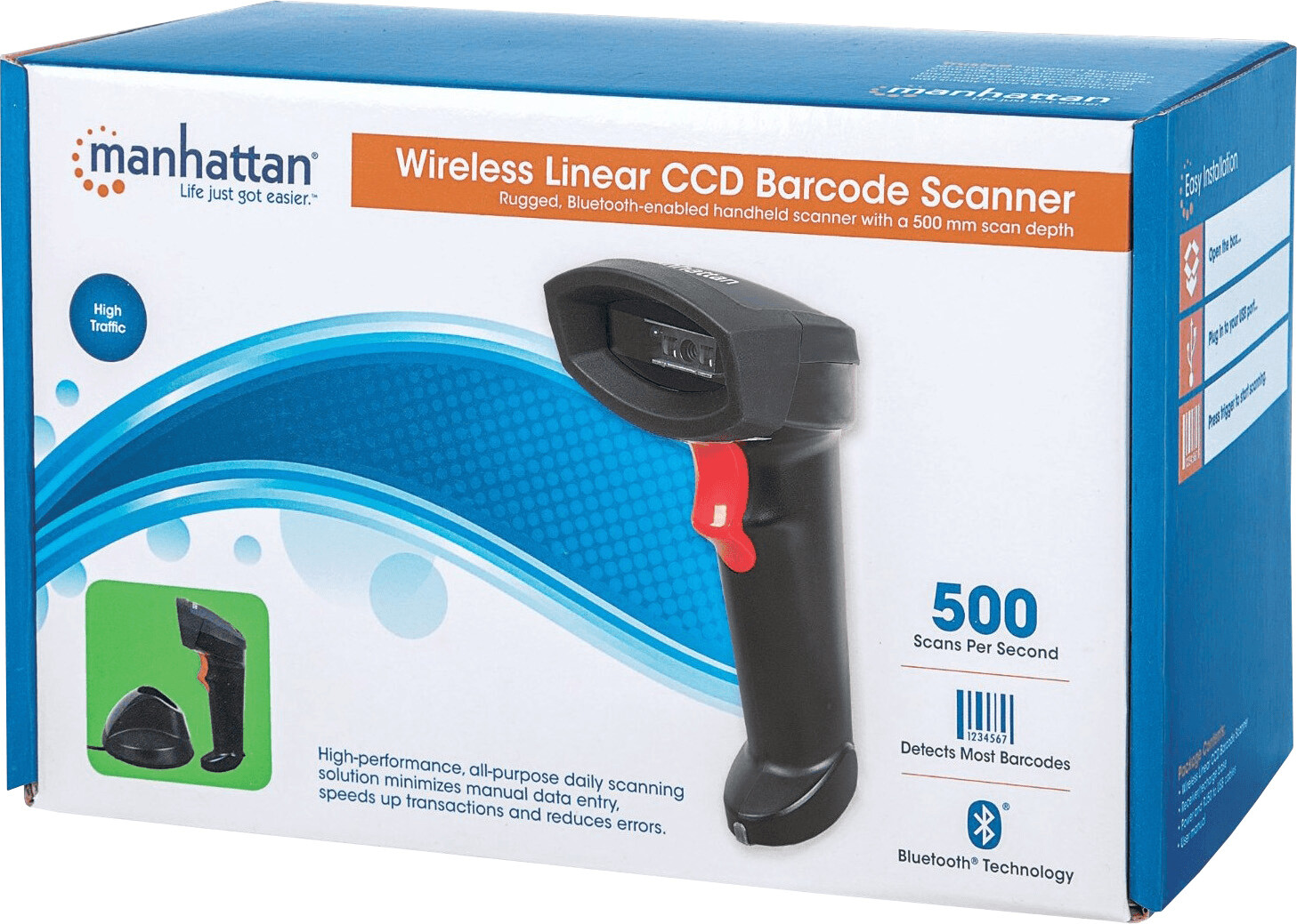 Manhattan Wireless Linear CCD Barcode-Scanner (178617) au meilleur prix ...