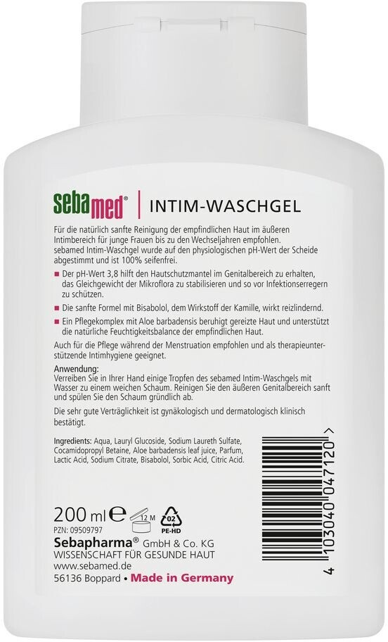 Sebamed Intim-Waschgel pH 3,8 (200 ml) ab 2,85 € | Preisvergleich bei ...
