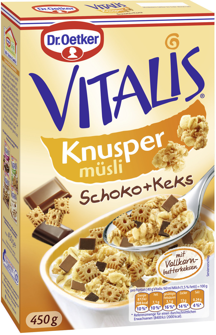 Dr. Oetker Vitalis Knusper Schoko + Keks (450 g) ab 3,79 ...