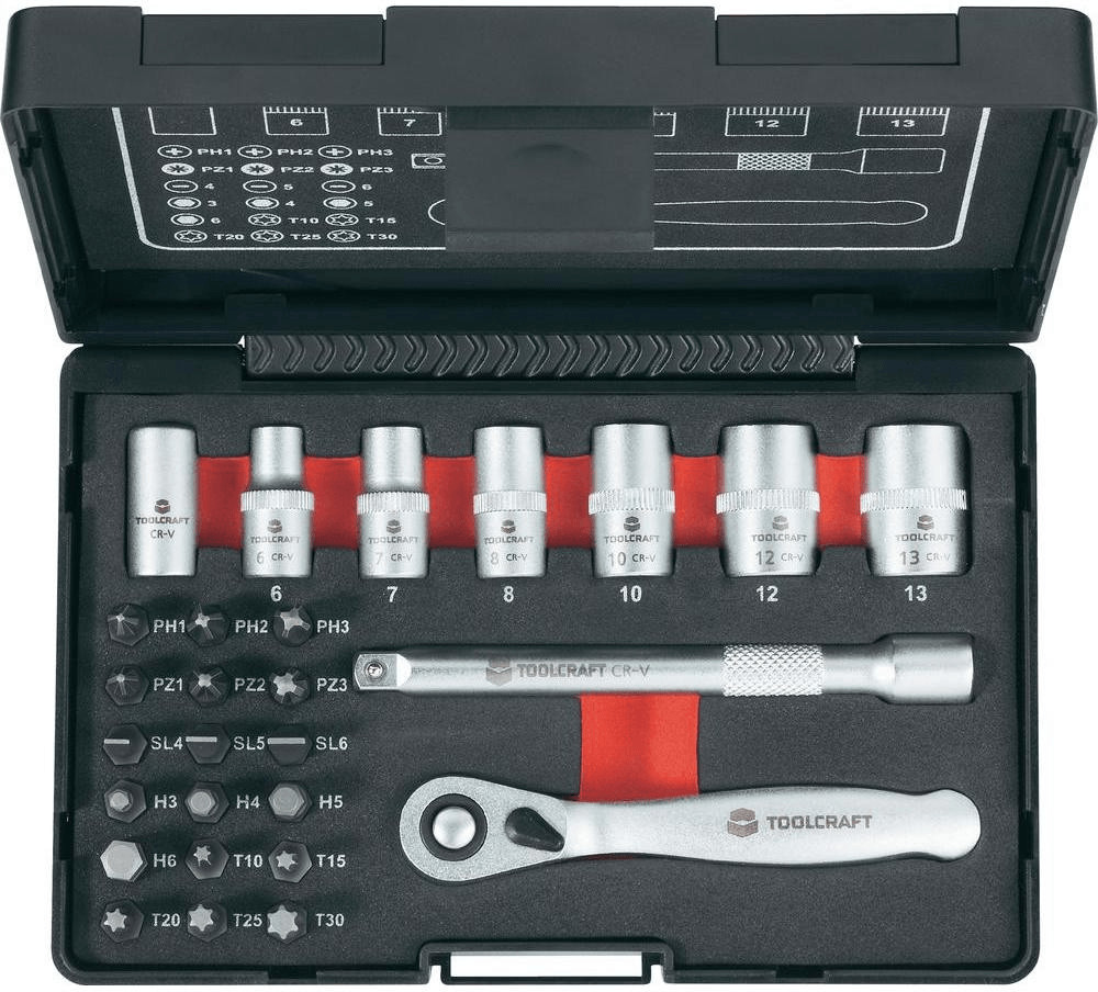 Toolcraft Conrad Bit- und Steckschlüssel-Satz 1/4", 26-tlg. ab 29,67 ...