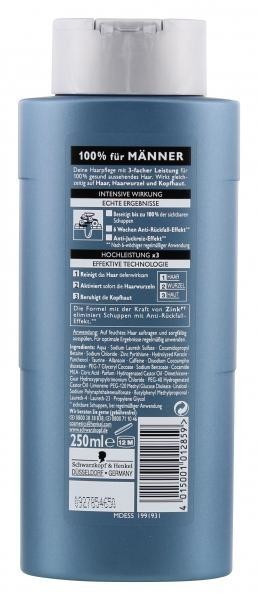Schwarzkopf Men 3- Fach- Effekt Zink - Anti-Schuppen Shampoo (250ml) ab ...