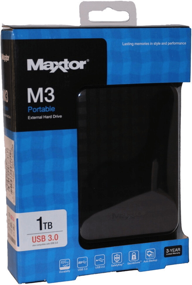 Buy Maxtor M3 Portable 1TB from £46.69 (Today) – Best Deals on idealo.co.uk