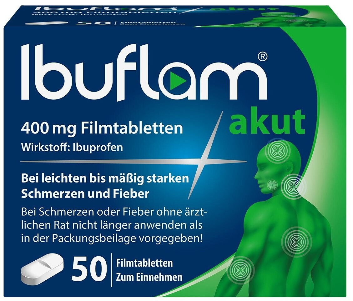 Ibuflam akut 400 mg Filmtabletten (50 Stk.) ab 4,87 € | Preisvergleich ...