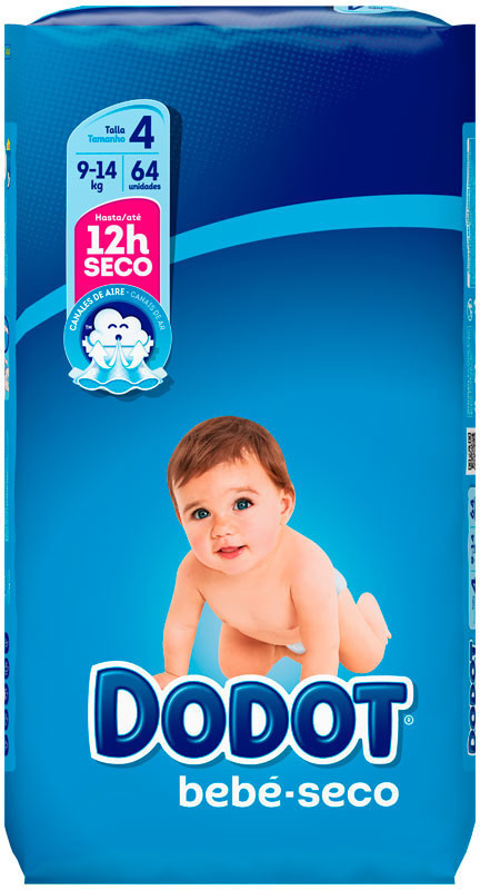 Buy Dodot Bebé-Seco Size 4 (9-14 kg) 64 pcs. from £8.69 (Today) – Best ...
