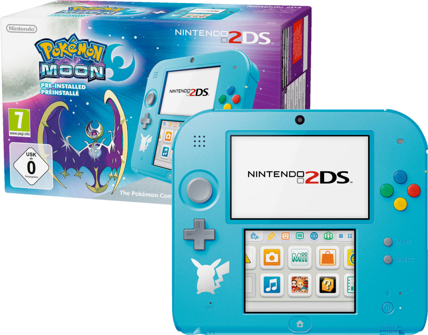 Nintendo 2DS édition spéciale bleu + Pokémon : Lune au meilleur prix ...
