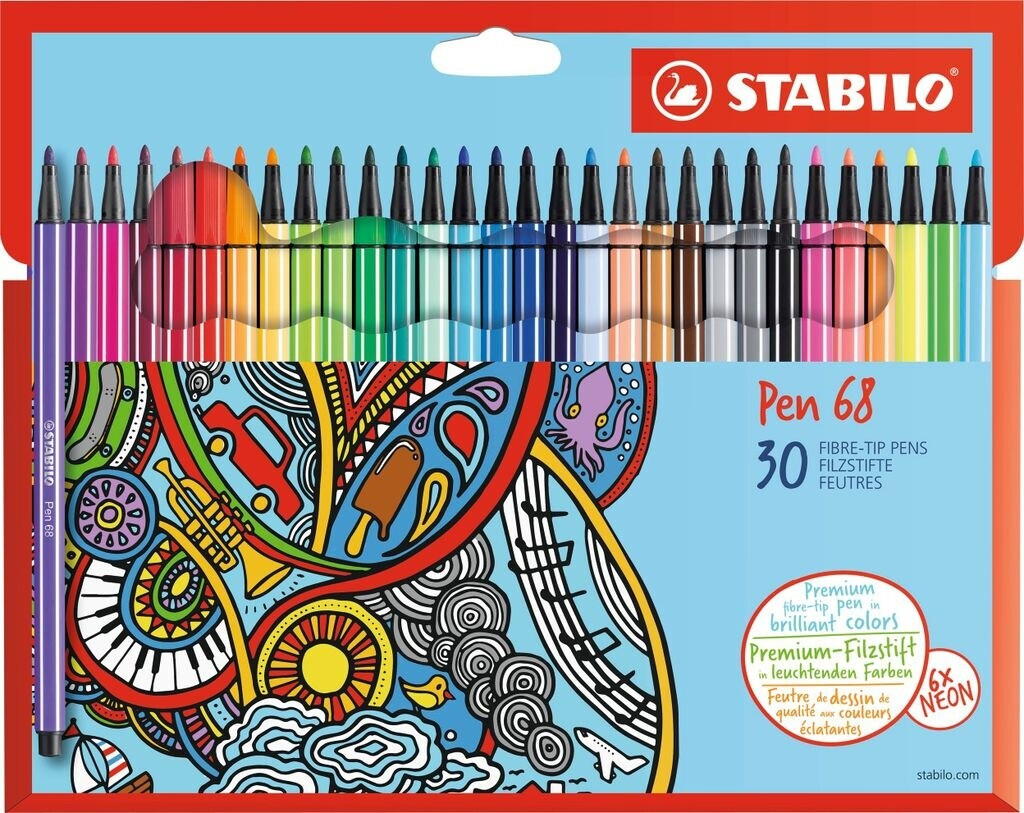 Stabilo Pen 68 30 pcs. cardboard case au meilleur prix sur idealo.fr