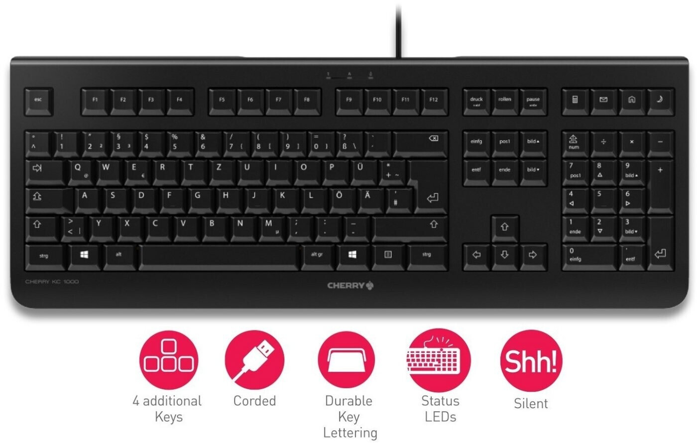 CHERRY KC 1000 (schwarz) ab 15.04 € | Vergleiche 246 Angebote auf idealo.de