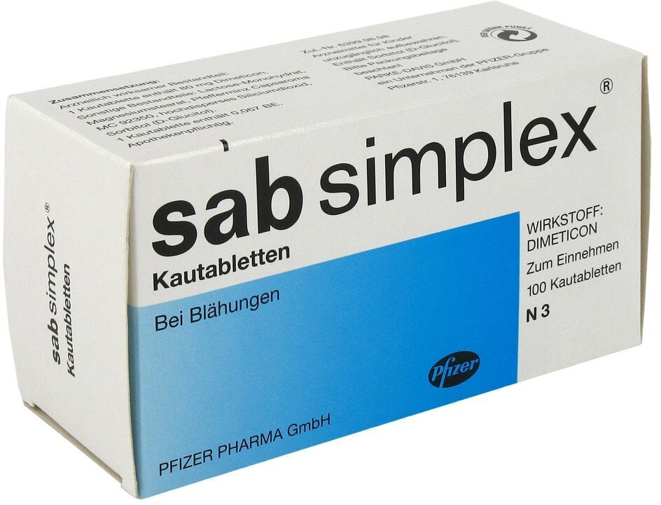 Sab Simplex Kautabletten (100 Stk.) ab 14,88 € | Preisvergleich bei ...