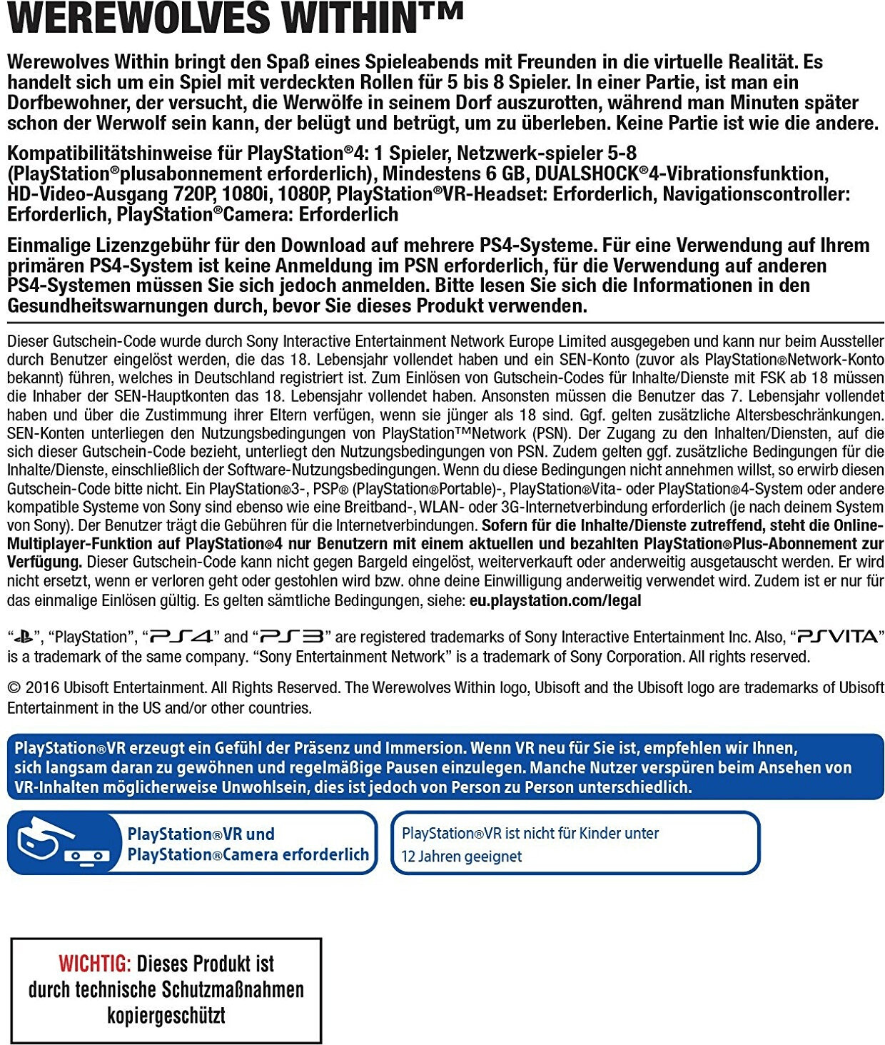 Werewolves Within (PS4) ab 19,95 € | Preisvergleich bei idealo.de