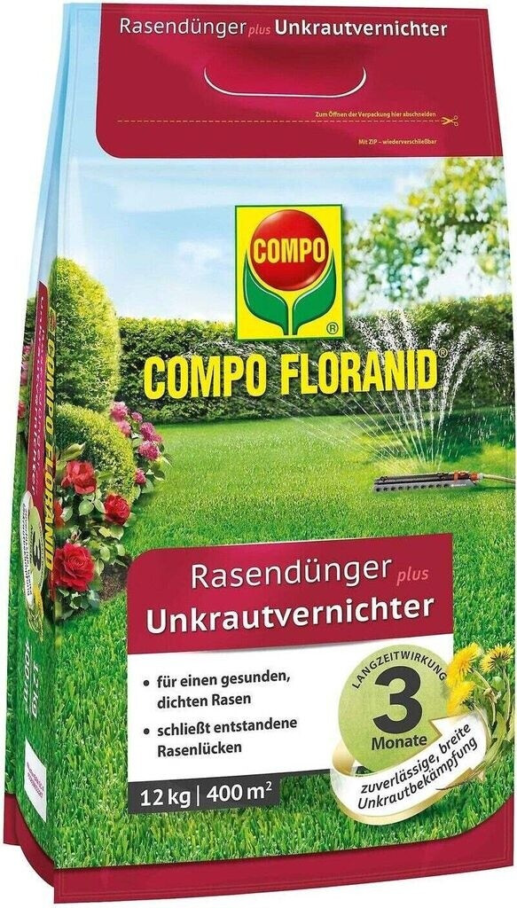Compo Floranid Rasendünger plus Unkrautvernichter 12kg ab € 49,99 ...
