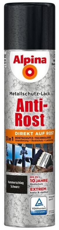 Alpina Farben Sprühmetallschutz-Lack Anti-Rost 400 ml Hammerschlag schwarz ab 13,99 ...
