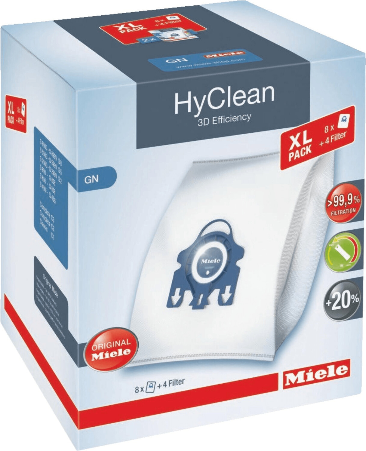 Miele HyClean 3D Efficiency GN (8 Beutel + 1 Filter AA 50) ab 19,90 ...