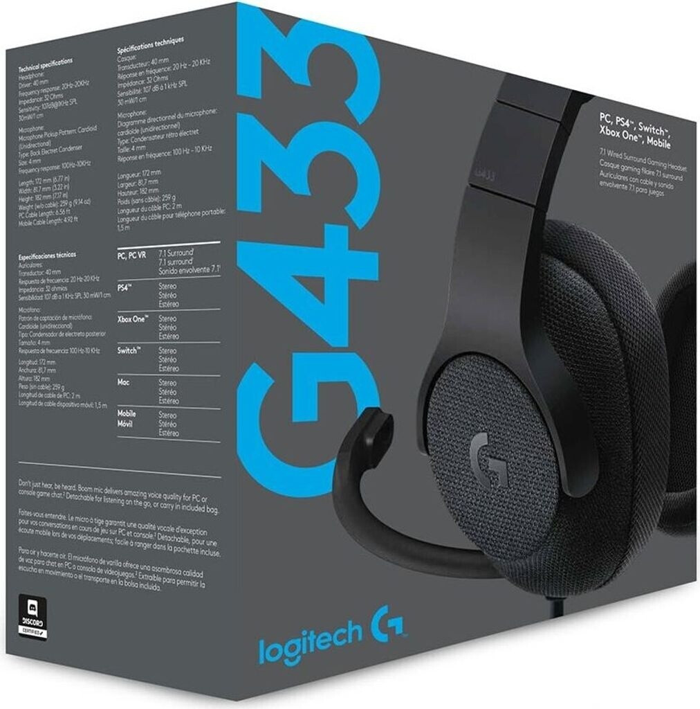 Logitech G433 negro desde 92,73 € | Compara precios en idealo