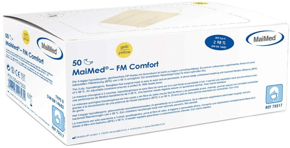 MaiMed FM Comfort Mundschutz mit Gummiband unsteril (50 Stk.) ab 1,67 ...