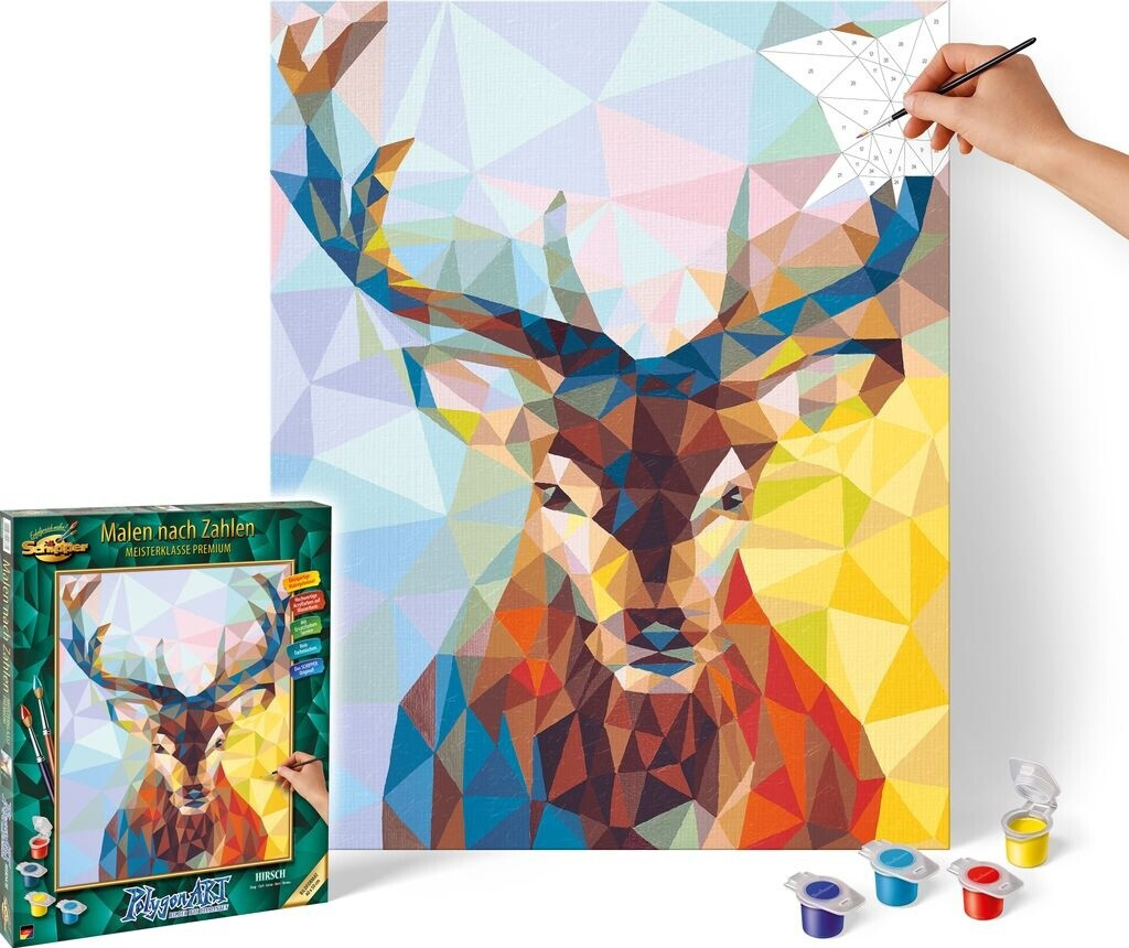 Schipper Malen nach Zahlen 40x50cm - Polygon-Art Hirsch ab € 23,99 | Preisvergleich bei idealo.at