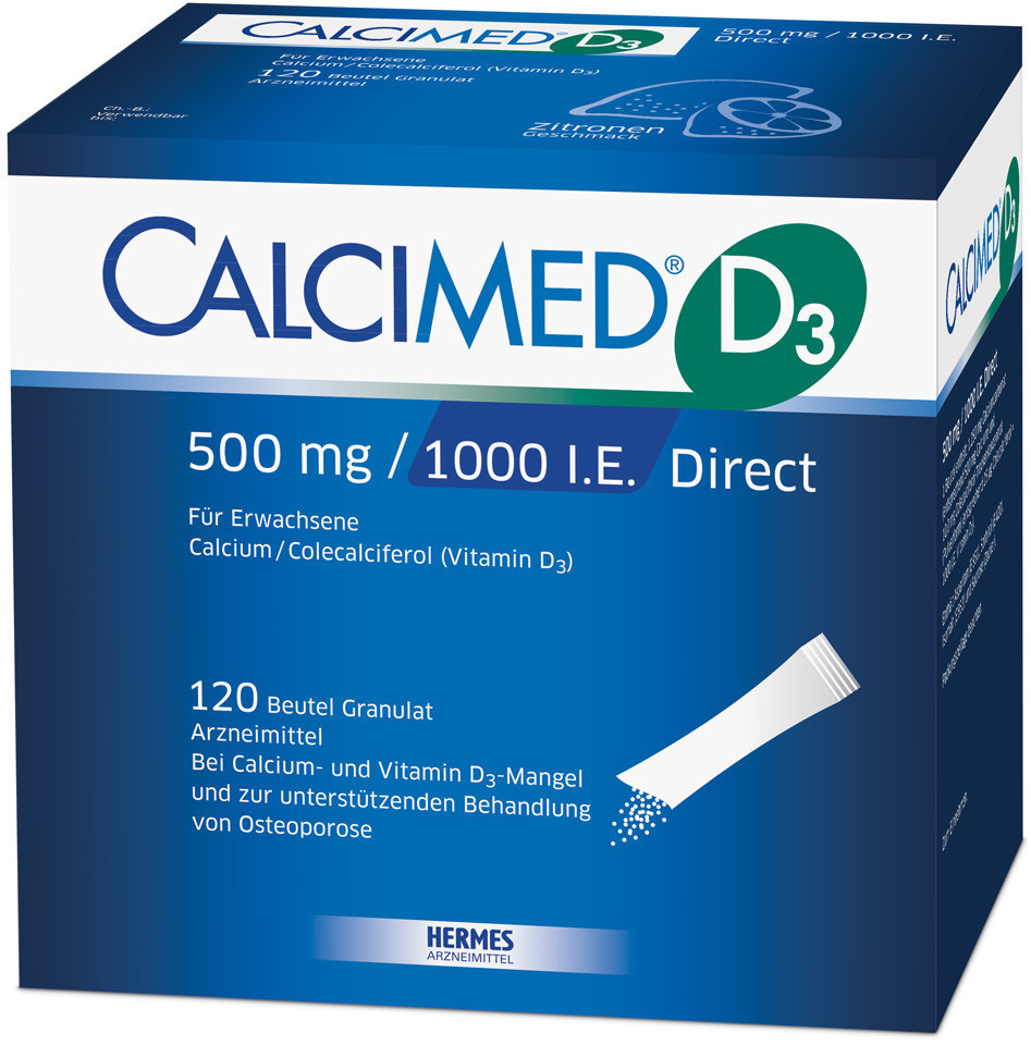Calcimed D3 500 mg/1000 I.E. Direct Granulat ab € 19,78 ...