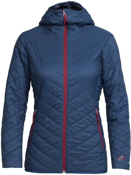 Icebreaker Women's MerinoLOFT Hyperia Hooded Jacket largo/oxblood ...