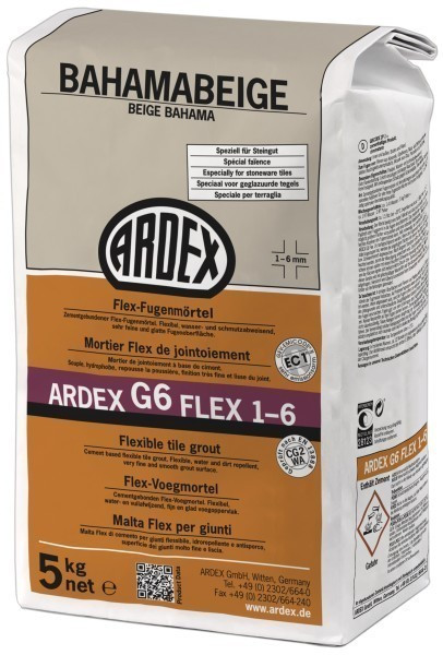 ARDEX G6 Flex-Fugenmörtel 1-6mm bahamabeige 5kg ab 19,05 ...