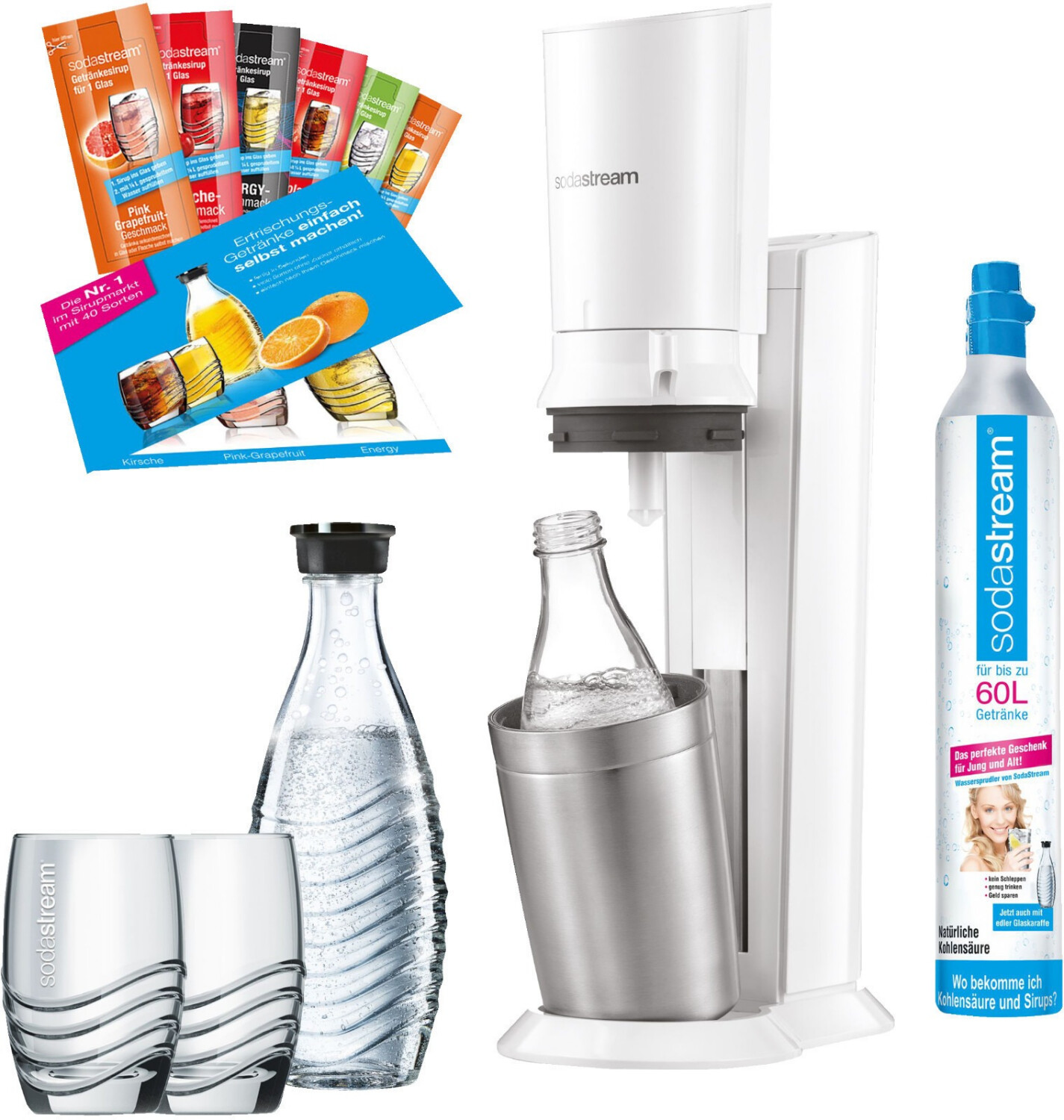 SodaStream Crystal 2.0 weiß Promopack ab 113,39 € | Preisvergleich bei ...