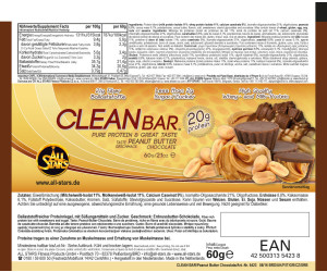 All Stars Clean Bar 18 x 60g Peanut Butter Chocolate ab 43,99 ...