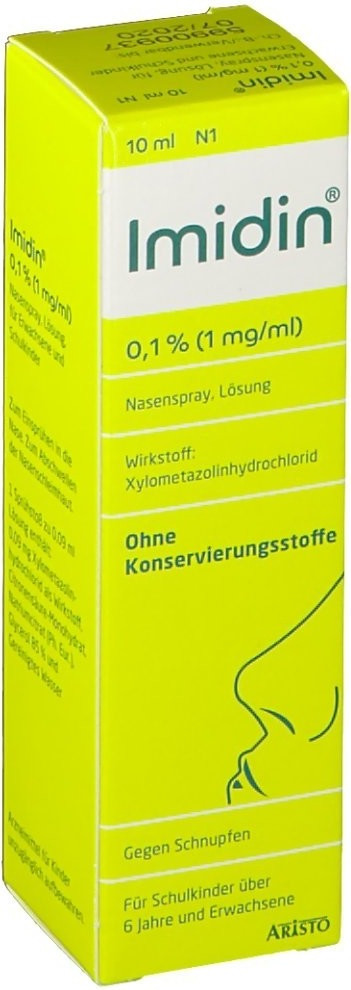 Imidin Nasenspray 0,1% (10ml) ab 2,33 € | Preisvergleich bei idealo.de
