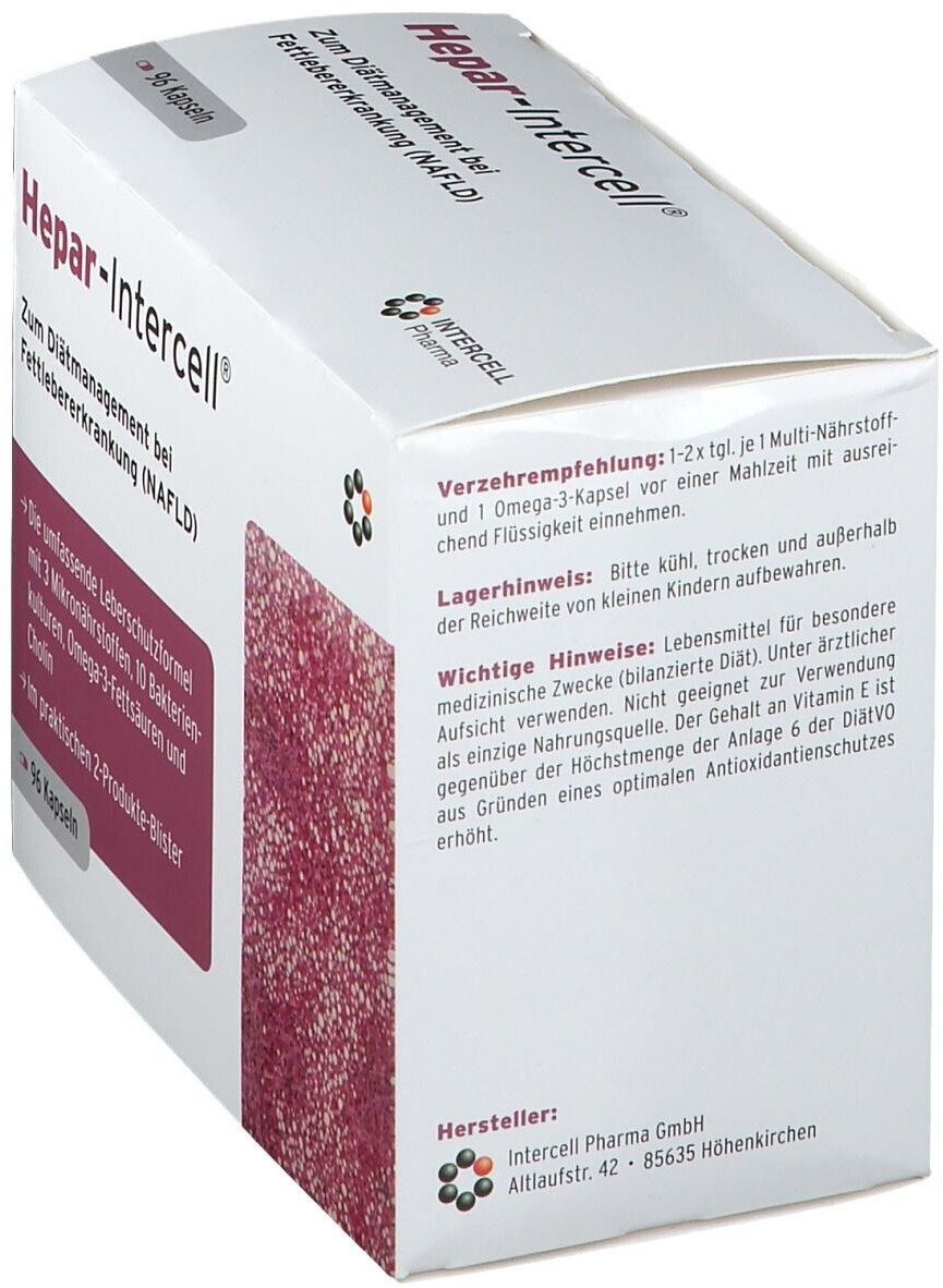 Hepar-intercell Kapseln (96 Stk.) ab 32,47 € | Preisvergleich bei idealo.de