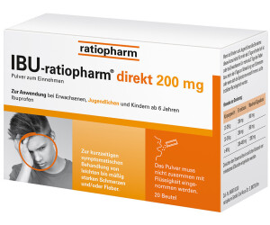 Ibu Ratiopharm direkt 200 mg Pulver zum Einnehmen (20 Stk.) ab 3,78 ...