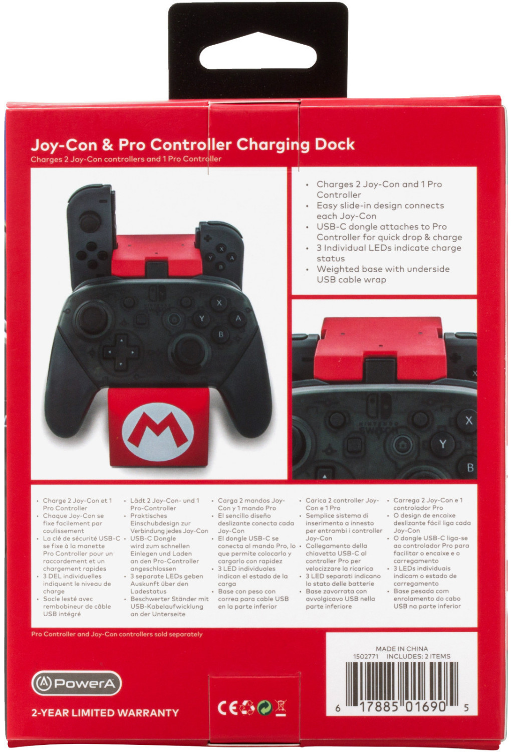 PowerA Nintendo Switch Joy-Con & Pro Controller Charging Dock - Super ...